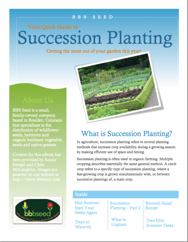 Your Guide to Succession Planting EBook | BBB Seed
